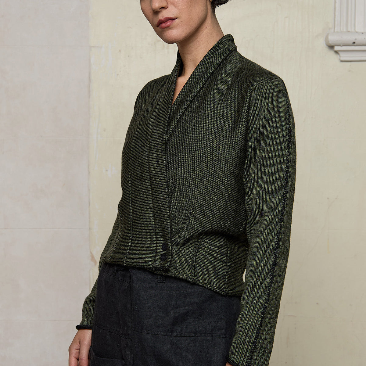 Welted Wool Cardigan – Wendy Voon